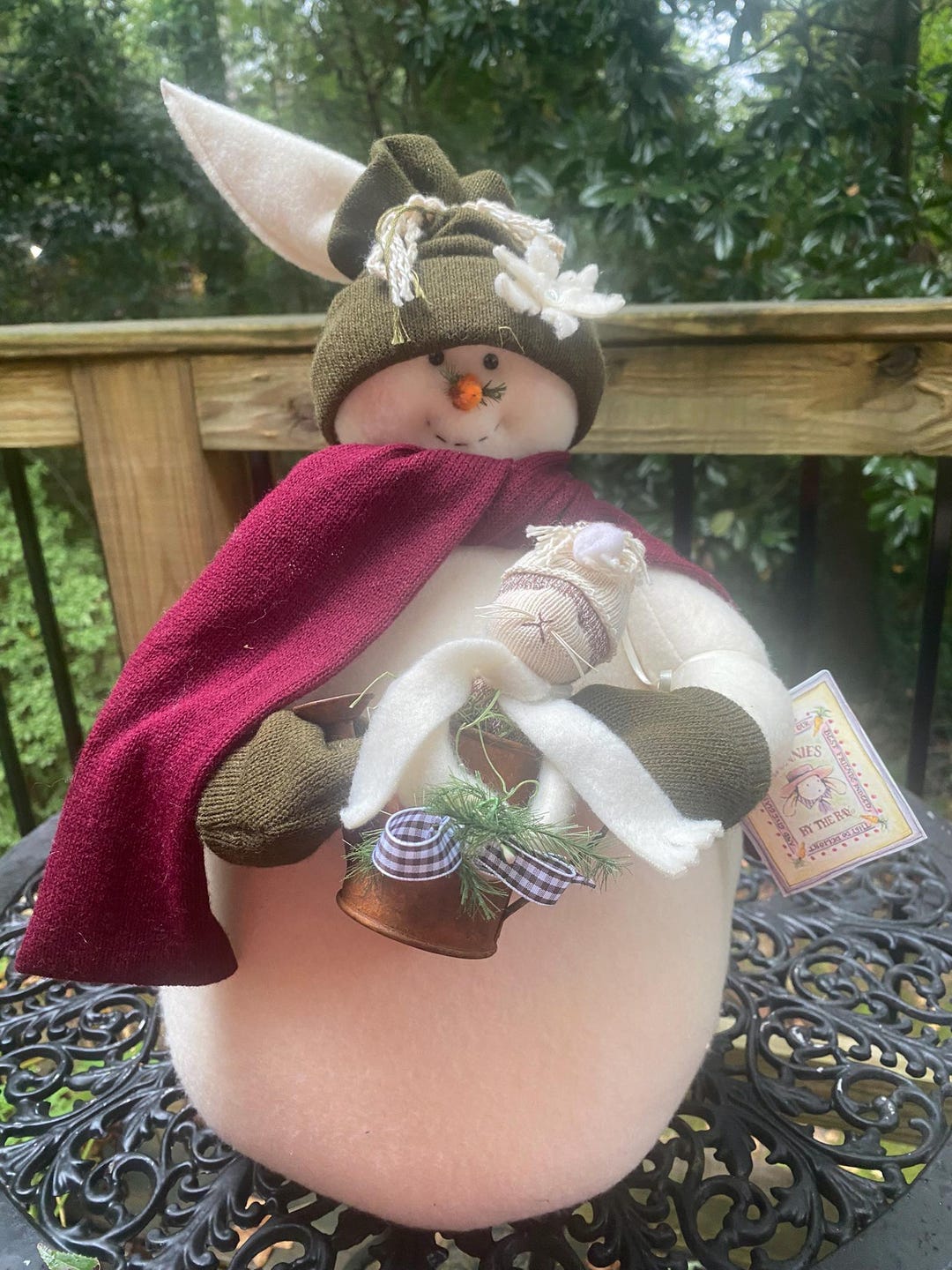Jake and Buck, Snowman With Sock Bunny, Bunnies by the Bay, Vintage ...