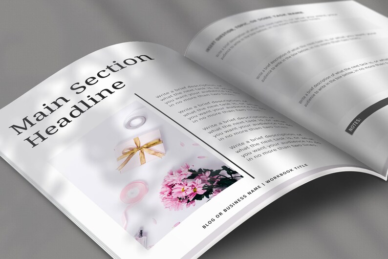 SILVER Canva Workbook Template With Worksheets Checklists - Etsy