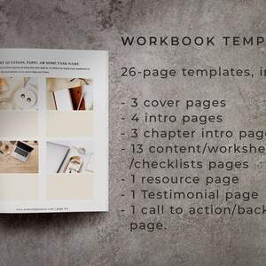 MINK Canva Workbook Template Bundle With Worksheets, Checklists, About ...