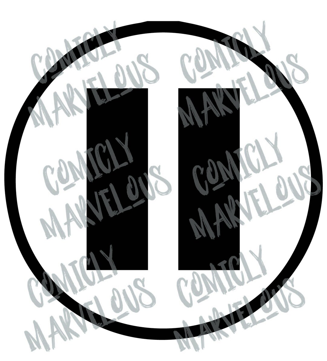 Music Pause Button Vector Digital Download - Svg, Png, Eps, Dxf, Jpg - Etsy