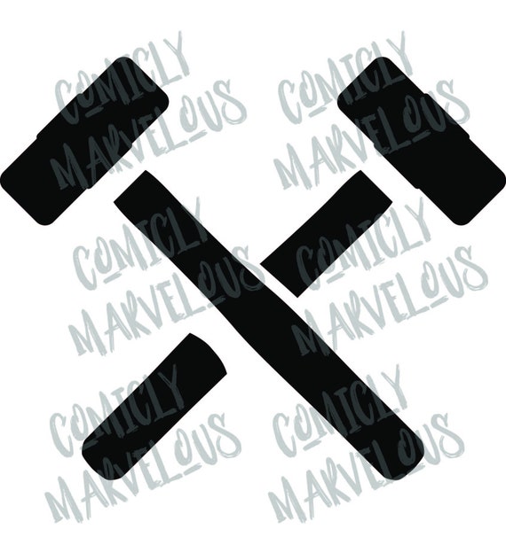 Crossed Hammers Vector Digital Download Svg Png Eps Dxf | Etsy