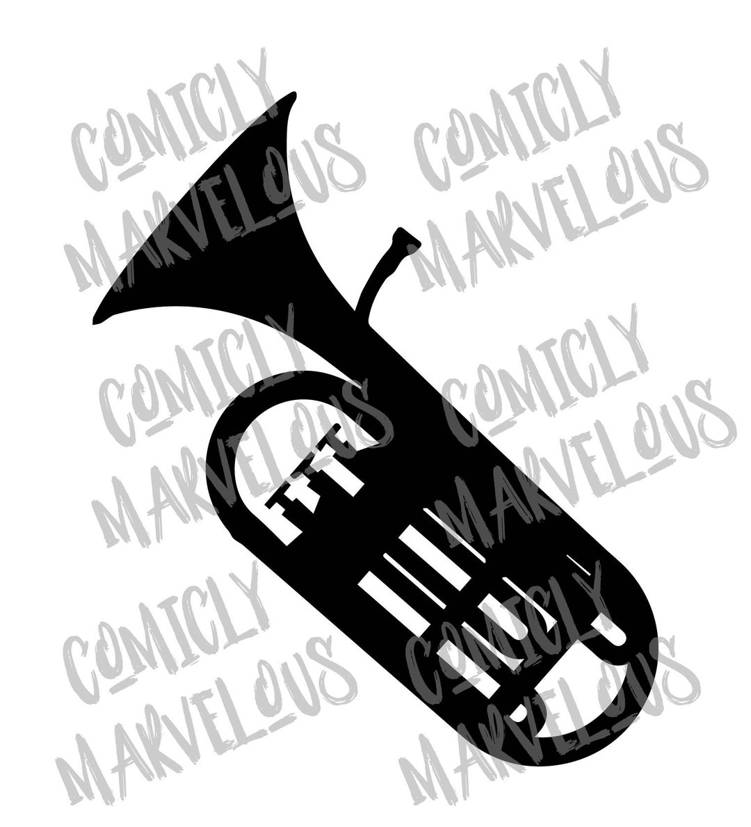 Simple Tuba Logo Vector Digital Download Svg, Png, Eps, Dxf, Jpg - Etsy UK