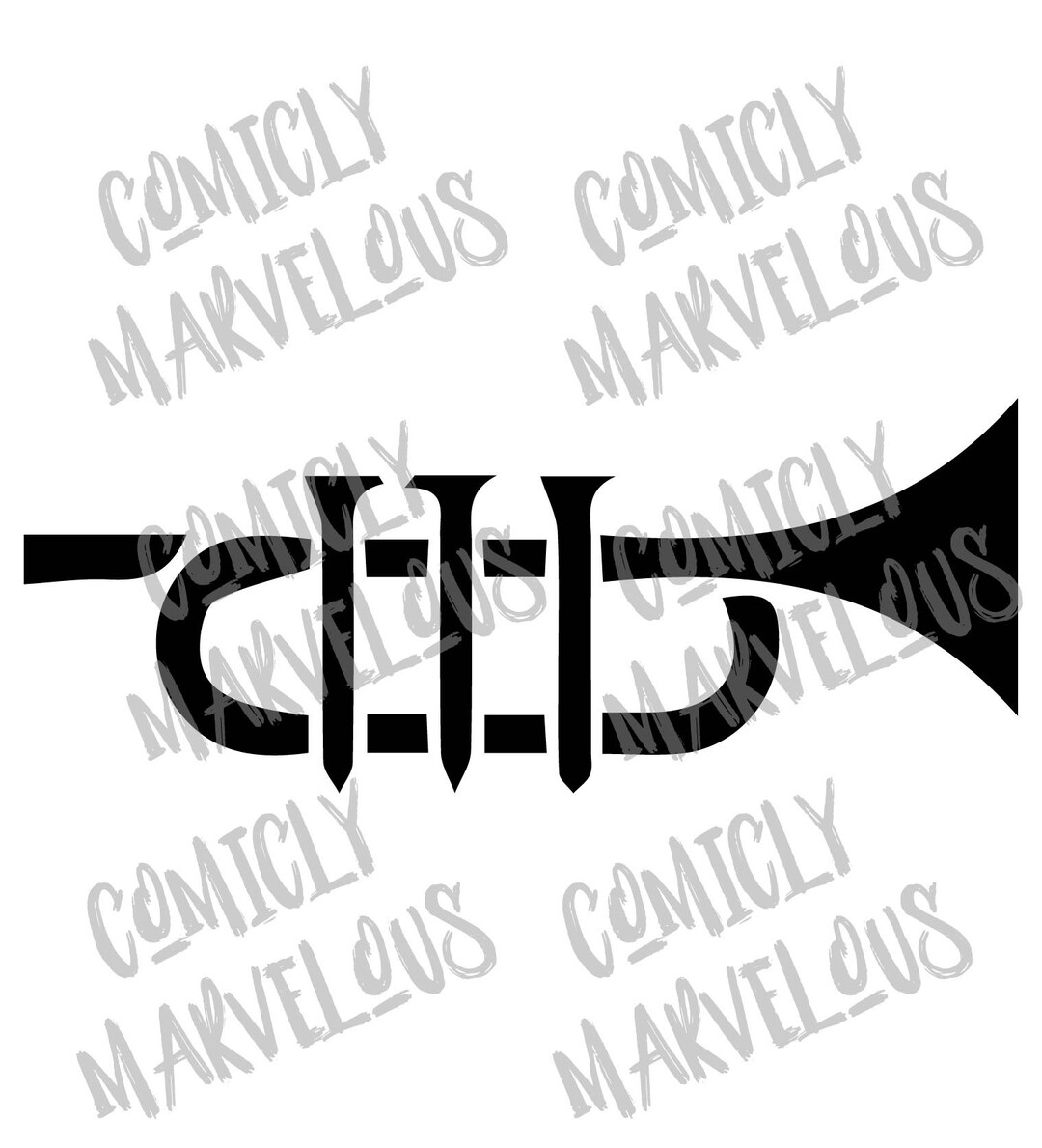 Simple Trumpet Logo Vector Digital Download - Svg, Png, Eps, Dxf, Jpg ...