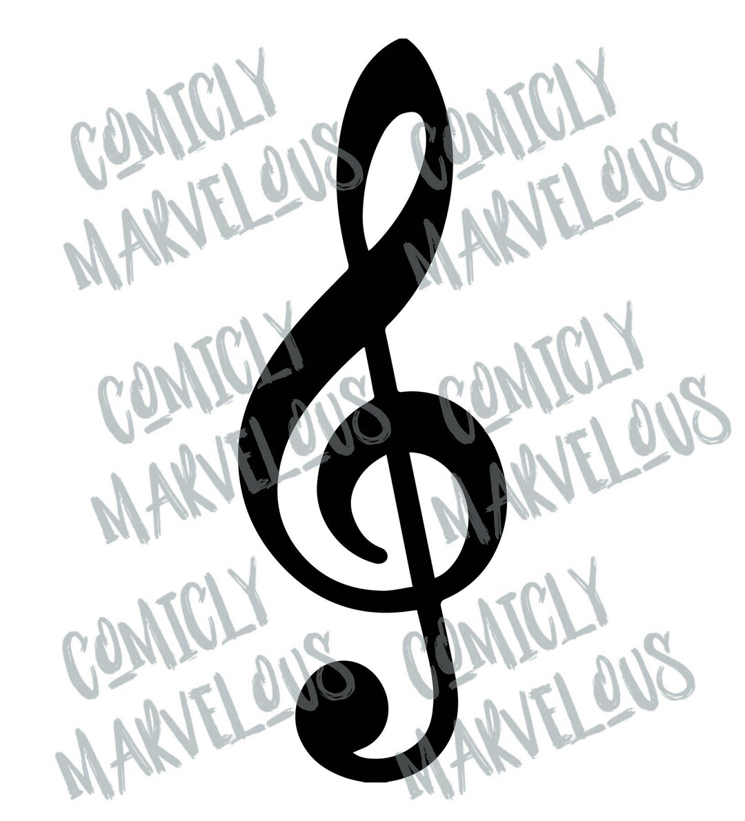 Simple Treble Clef Logo Vector Digital Download - Svg, Png, Eps, Dxf ...