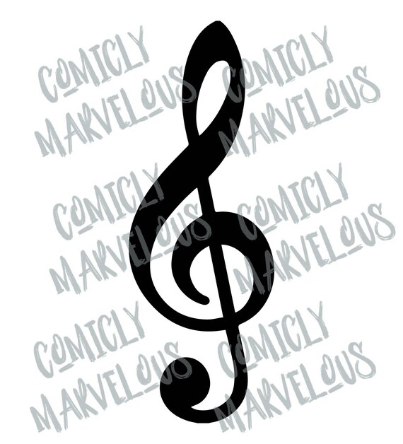 Simple Treble Clef Logo Vector Digital Download Svg Png - Etsy