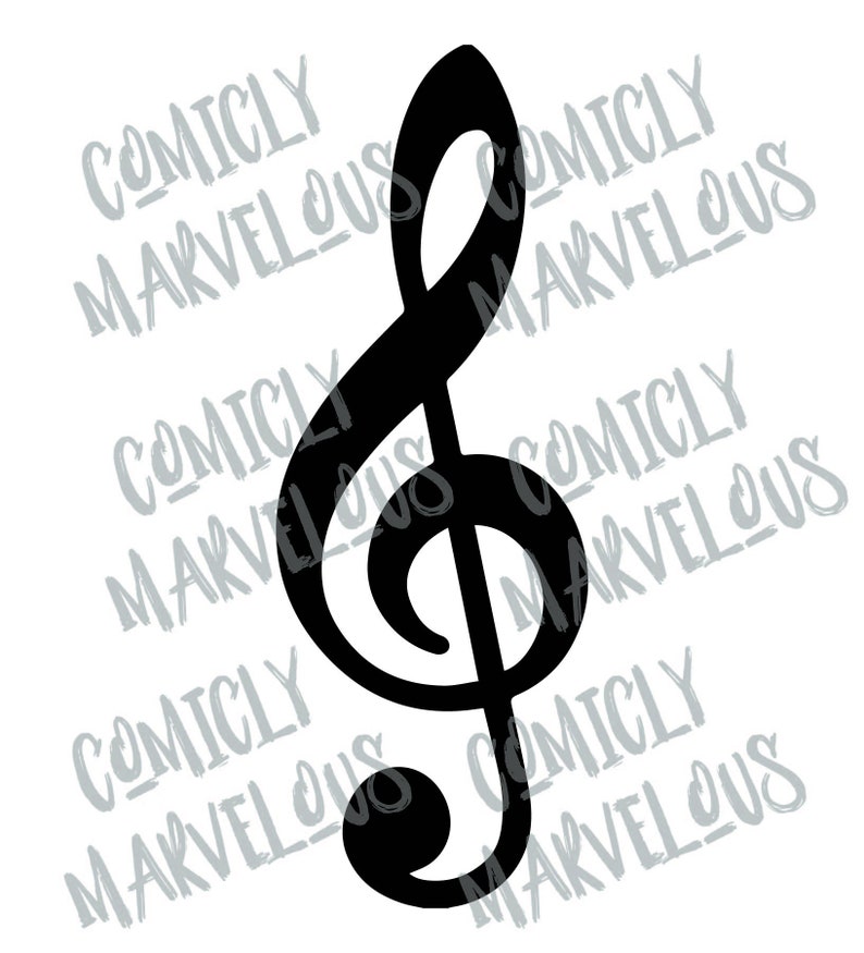 Simple Treble Clef Logo Vector Digital Download - Svg, Png, Eps, Dxf ...