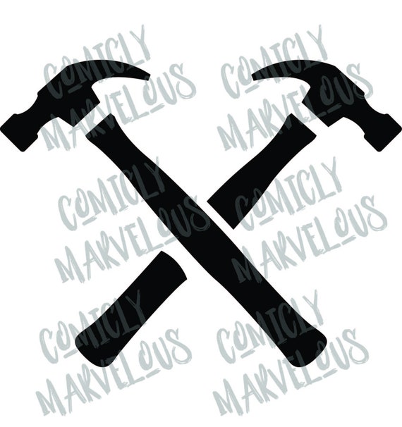Crossed Hammers Vector Digital Download Svg Png Eps Dxf | Etsy