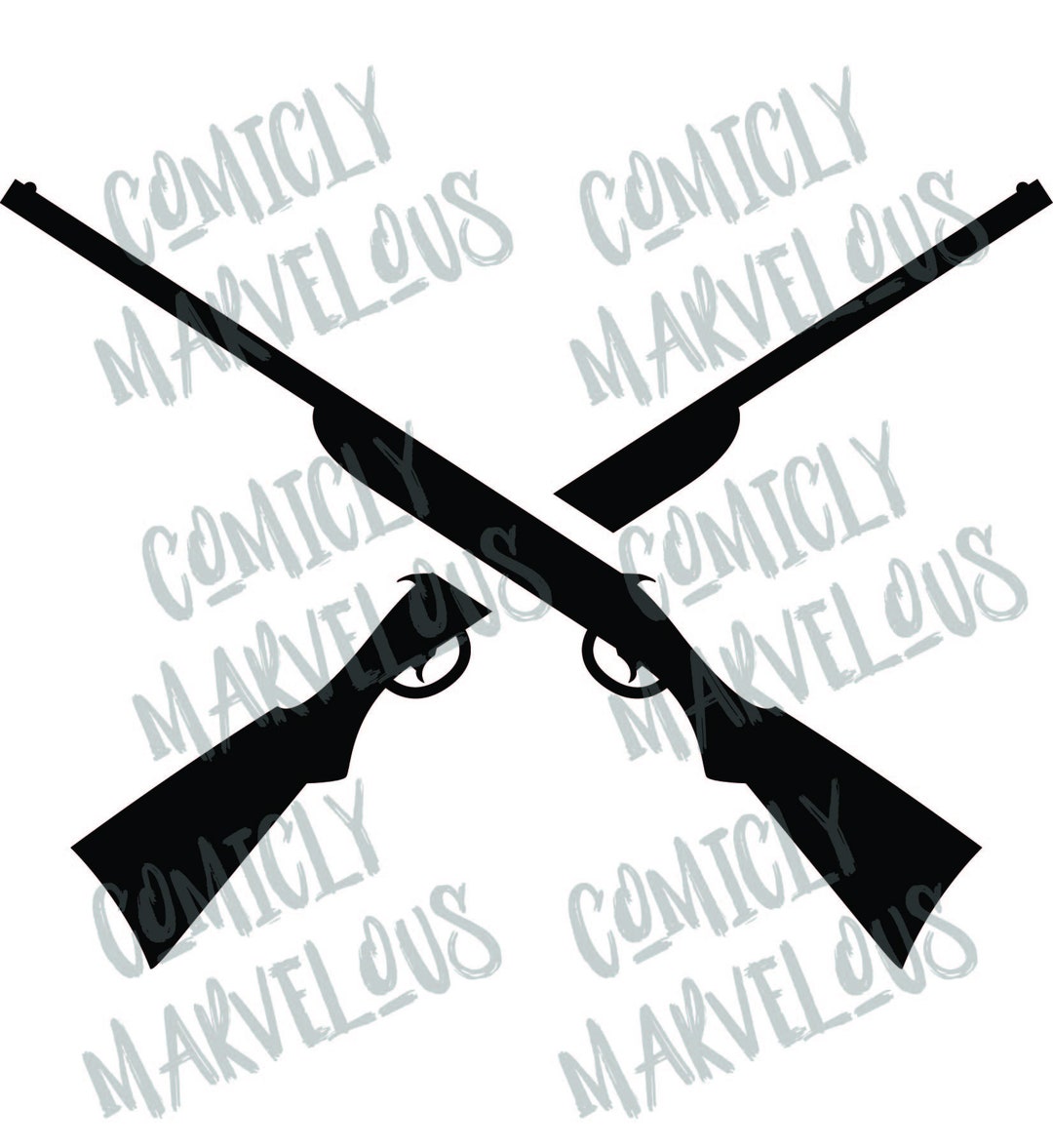 Crossed Guns Vector Digital Download Svg, Png, Eps, Dxf, Jpg - Etsy