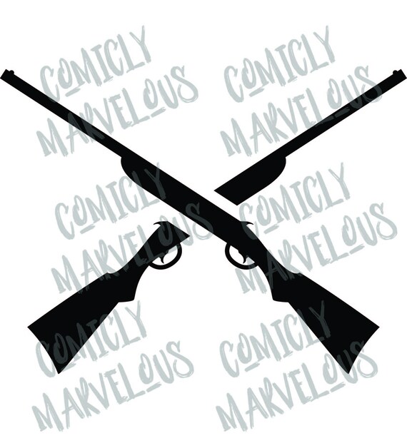 Crossed Rifles Vector Crossed Rifles SVG, Split Crossed Rifles Name