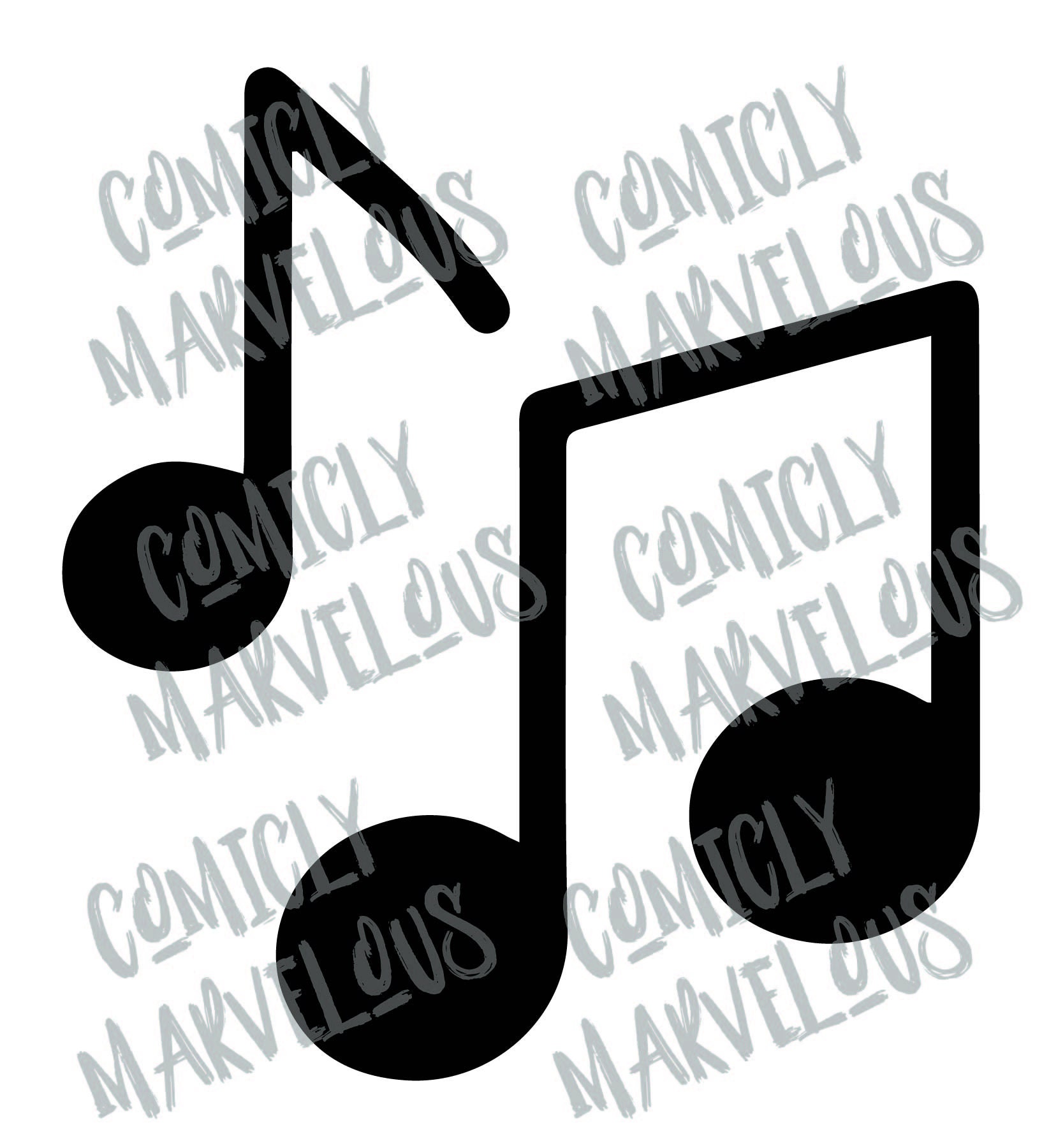 Simple Music Notes Logo Vector Digital Download Svg Png - Etsy