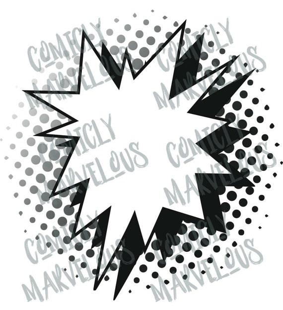 Simple Comic Word Bubble Action Logo Vector Digital Download - Etsy