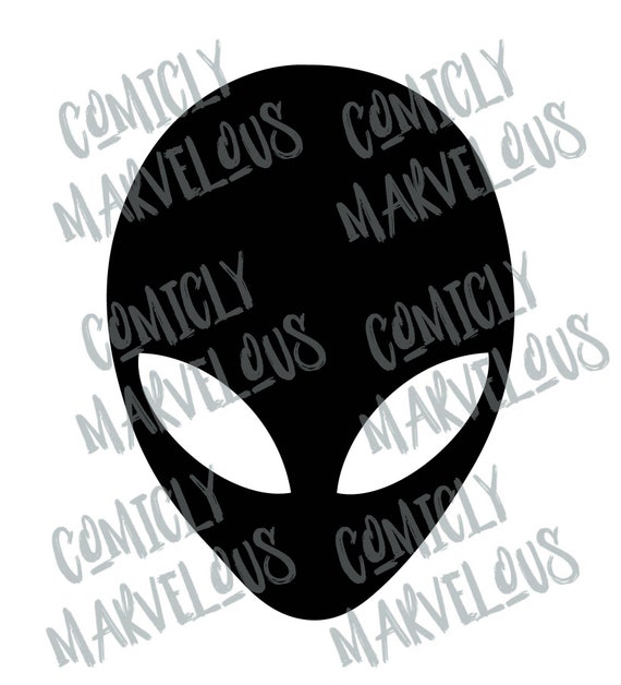 Alien Face Vector Digital Download Svg Png Eps Dxf Jpg - Etsy