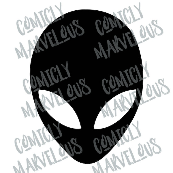 Alien Head Svg - Etsy
