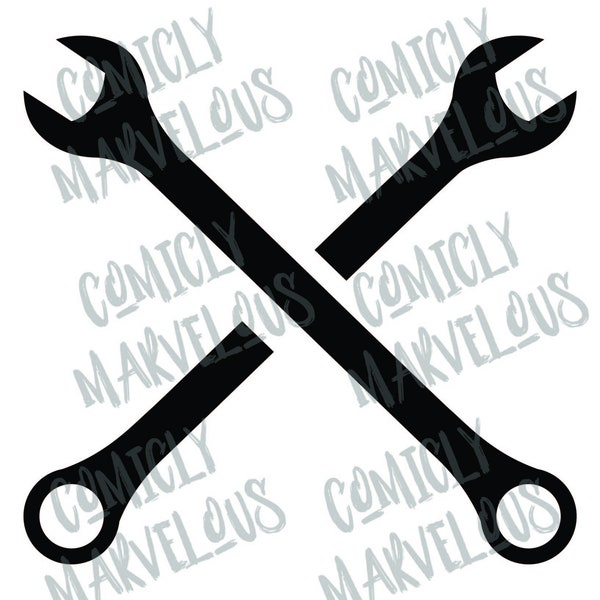Crossed Wrenches Svg - Etsy