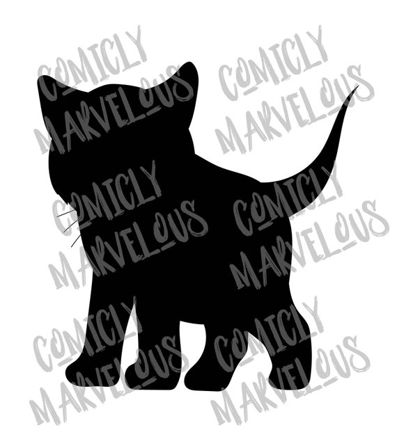 Simple Cat Silhouette Logo Vector Digital Download Svg Png - Etsy