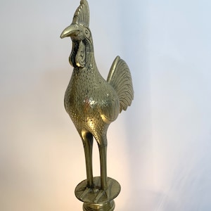 Traditional Rooster Brass Oil Lamp Hindu Religious Floor Lamp Sri ...