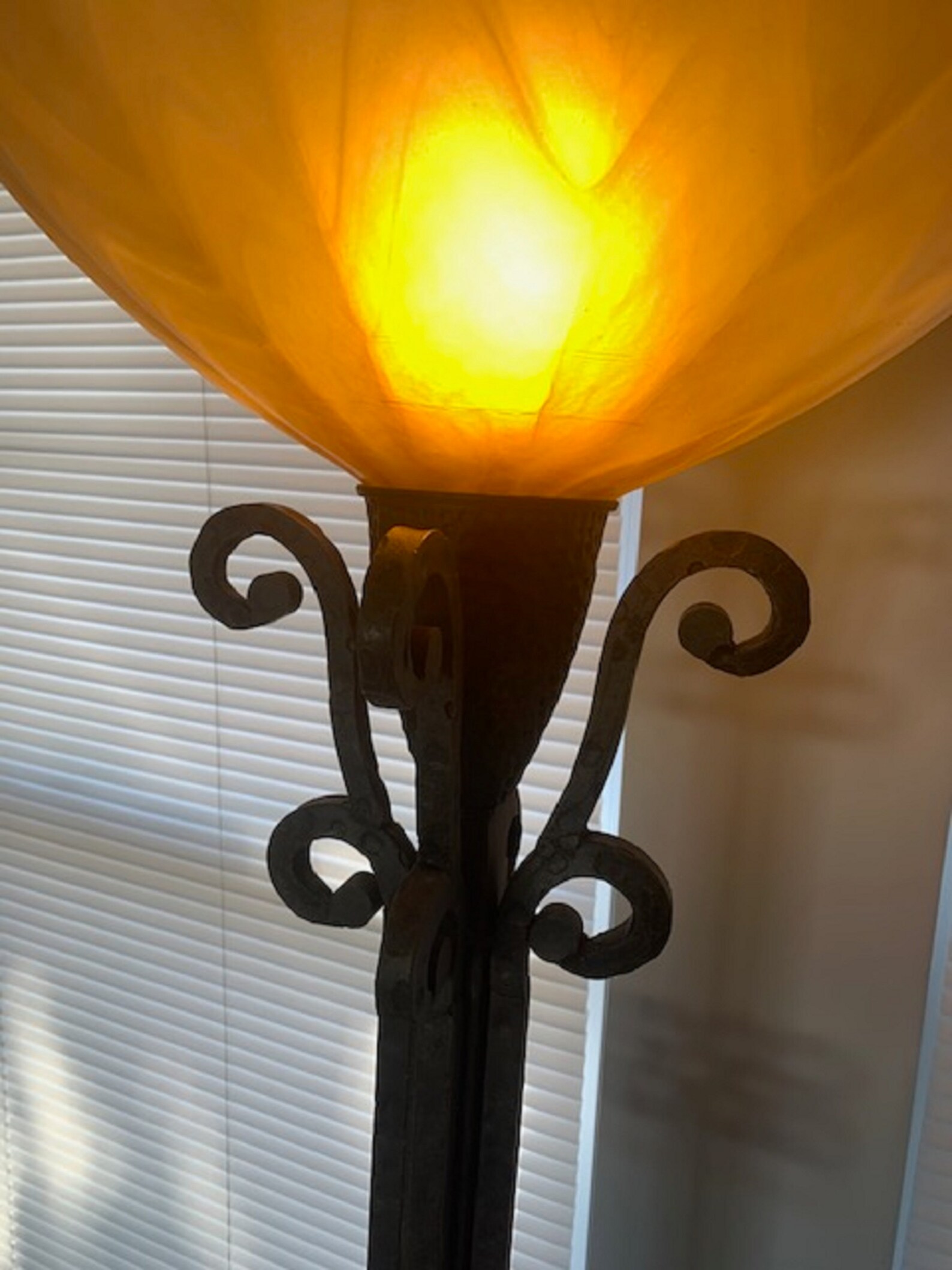 Vintage Wrought Iron Floor Lamp, Home Decor,wrought Iron Lamp - Etsy