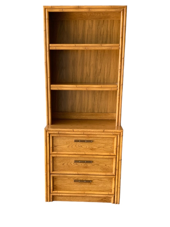 Buy Lea Furniture Boho Chic Faux Bamboo Rattan Bookcase Hutch 3 Drawers Online in India Etsy