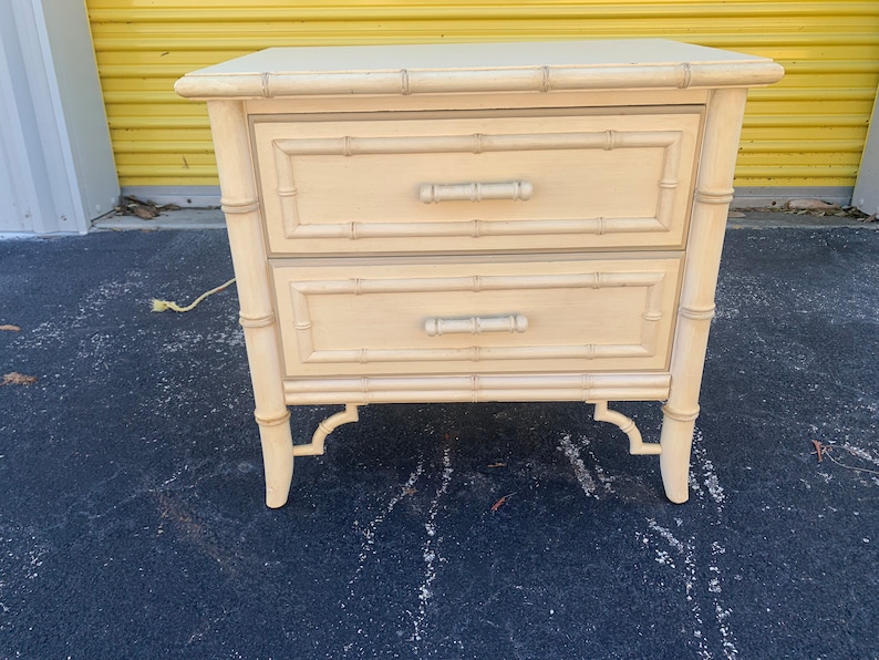 Dixie Aloha Faux Bamboo Nightstand Chinese Chippendale Free Shipping - Etsy