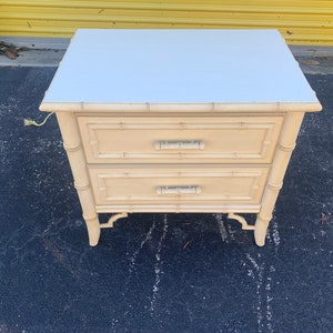 Dixie Aloha Faux Bamboo Nightstand Chinese Chippendale Free Shipping - Etsy