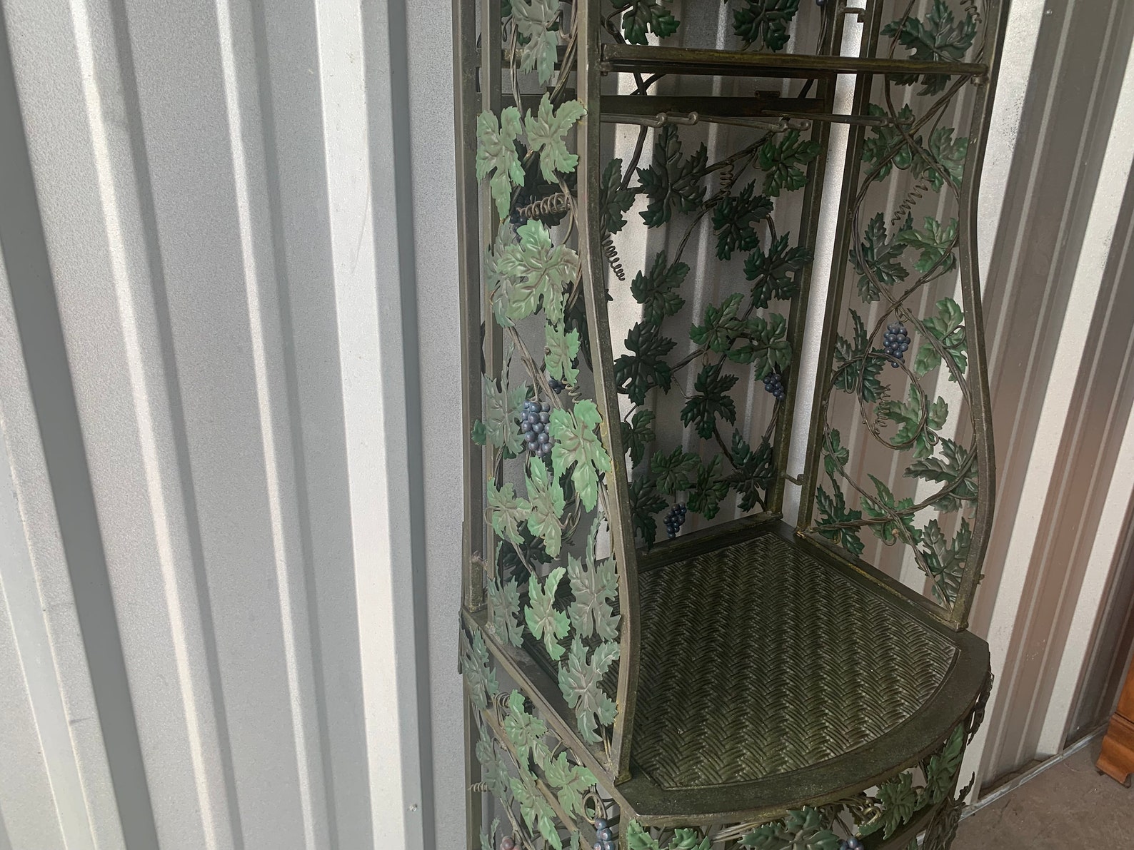 Metal Grape Vines Wine Bottom Jail Rack 2 Pieces Stand Cabinet. - Etsy