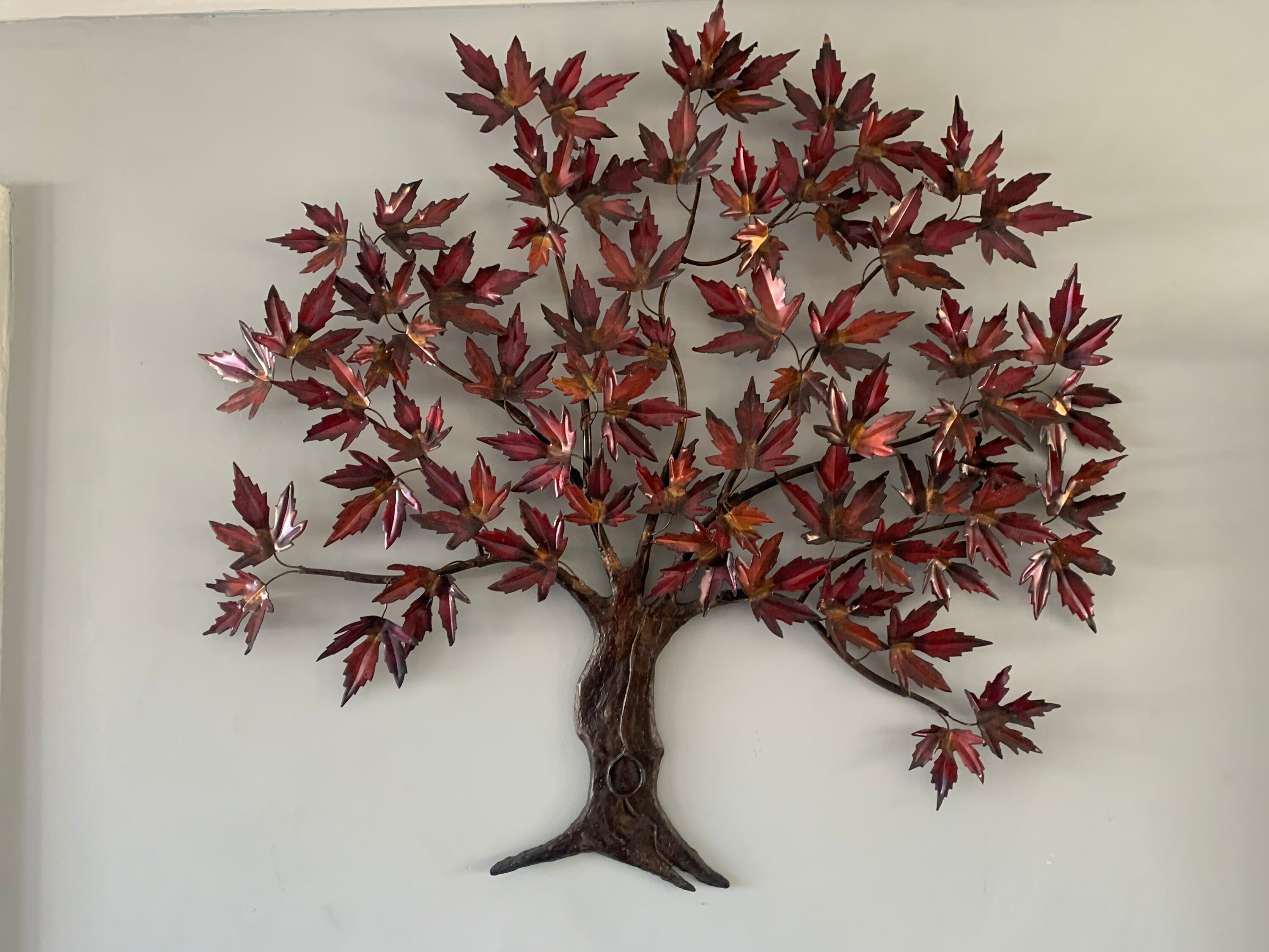 Handcrafted Copper Maple Tree Wall Sculpture - Etsy