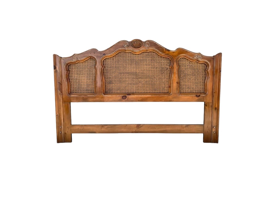 Ethan Allen Chateau Normandy Cane King Size Headboard Country French 17 ...