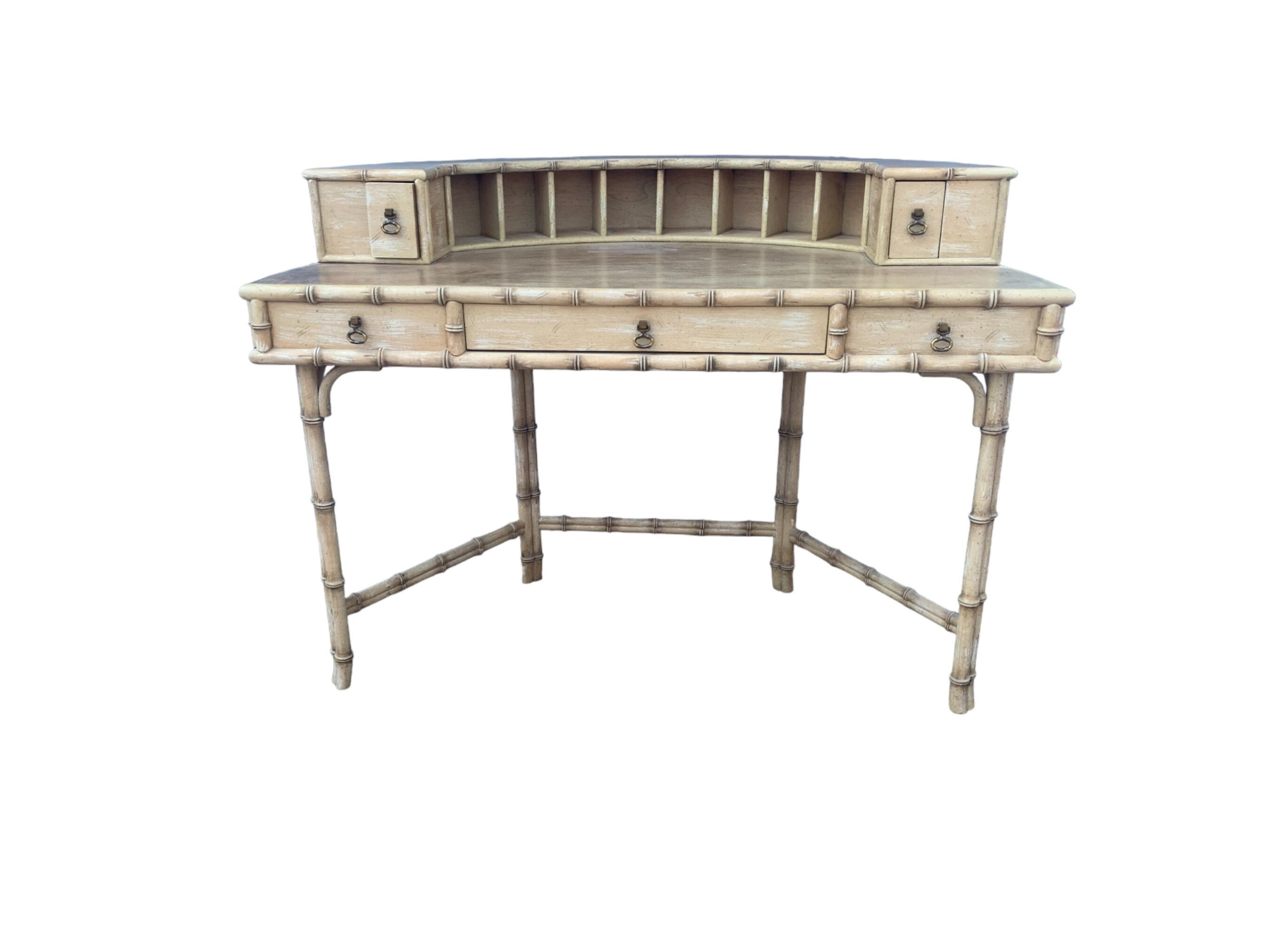 Faux bamboo desk store