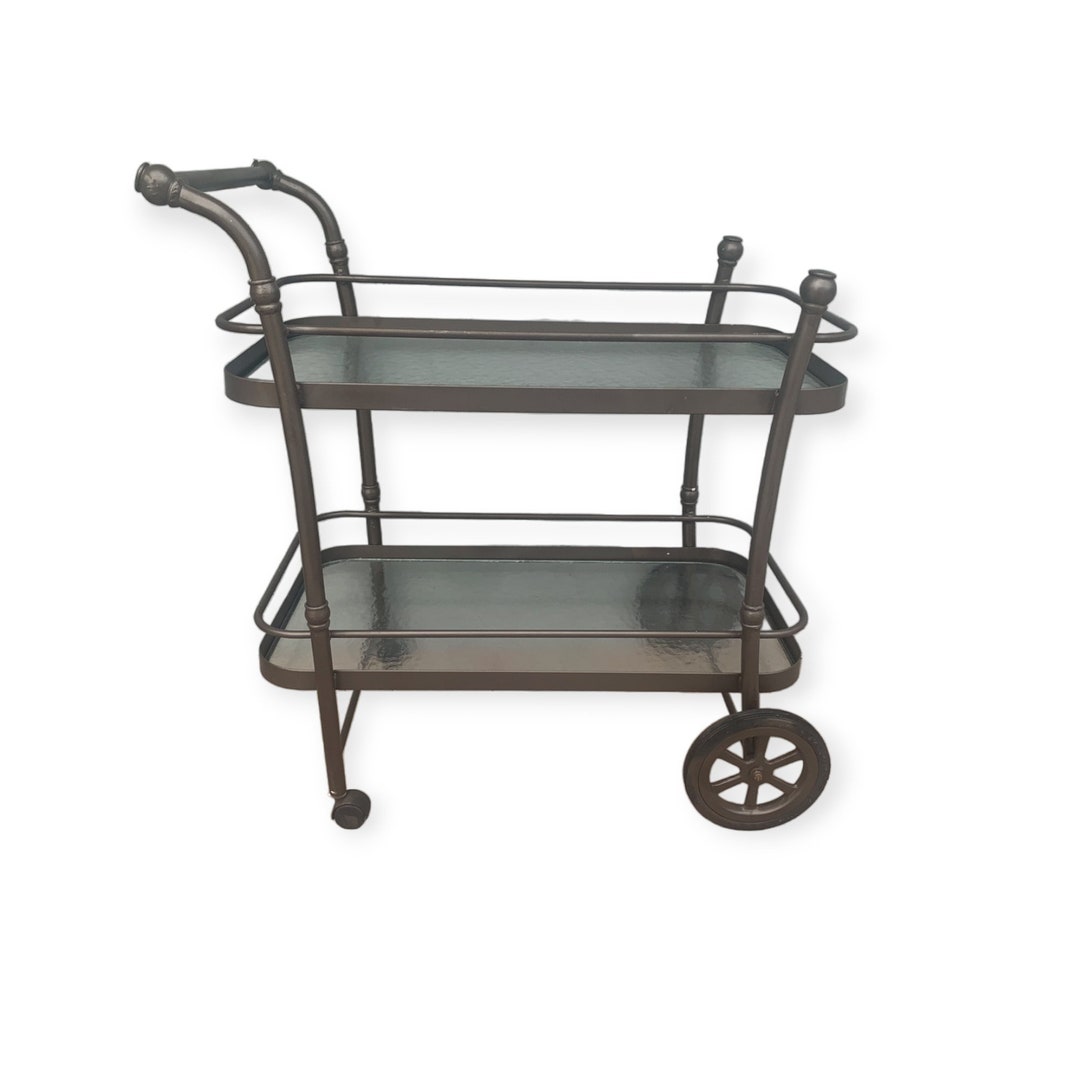 Cast Aluminum Two Tier Bar Server Cart - Etsy