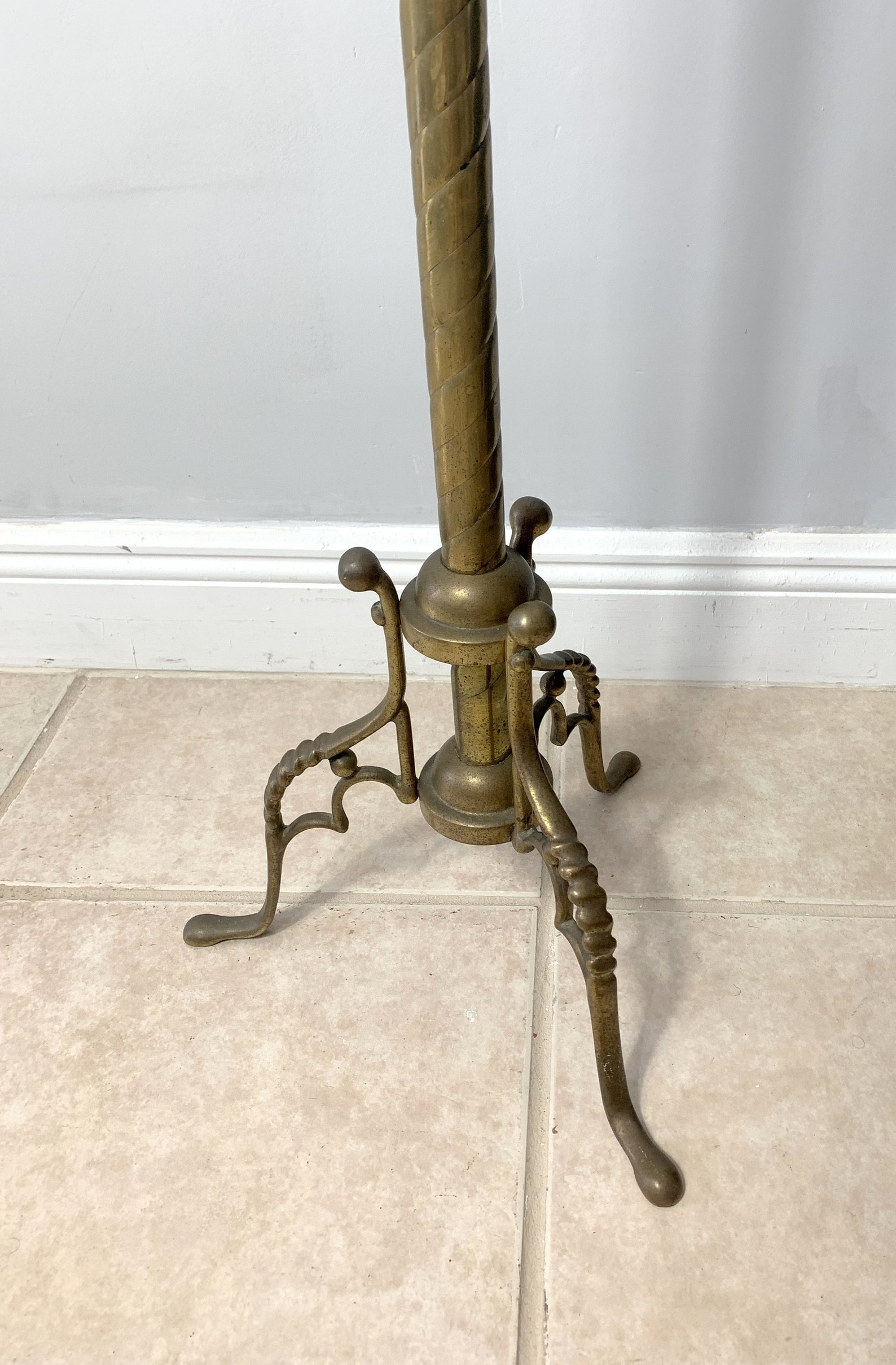 Vintage Brass Clothing Valet Butlers Rack Dressing Stand Coat Hat Suit ...