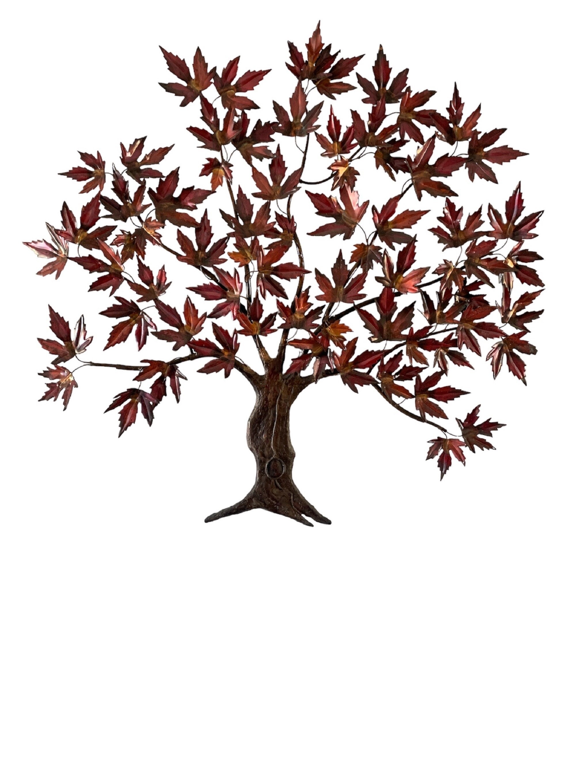 Handcrafted Copper Maple Tree Wall Sculpture - Etsy