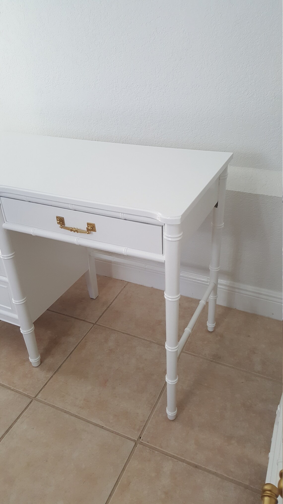 Henry Link 4 Drawer Desk With Chair High Gloss White SHIPPING | Etsy