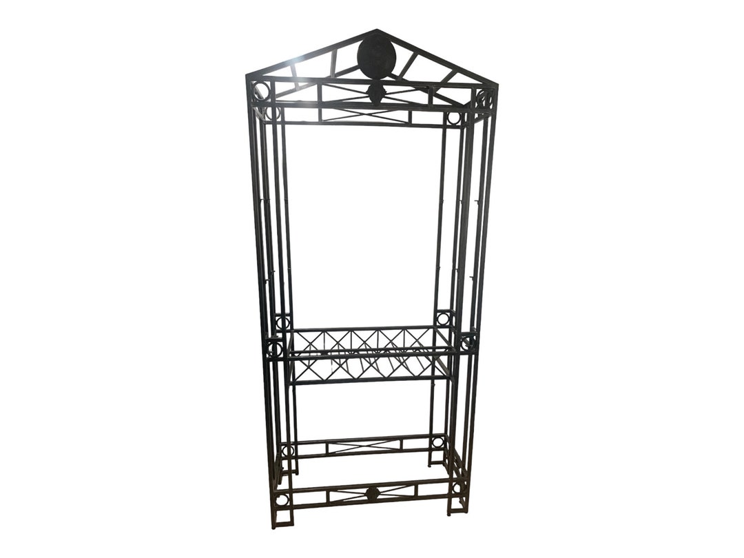 Maitland Smith Greek Inspired Iron Etagere With 5 Glass Shelves and ...