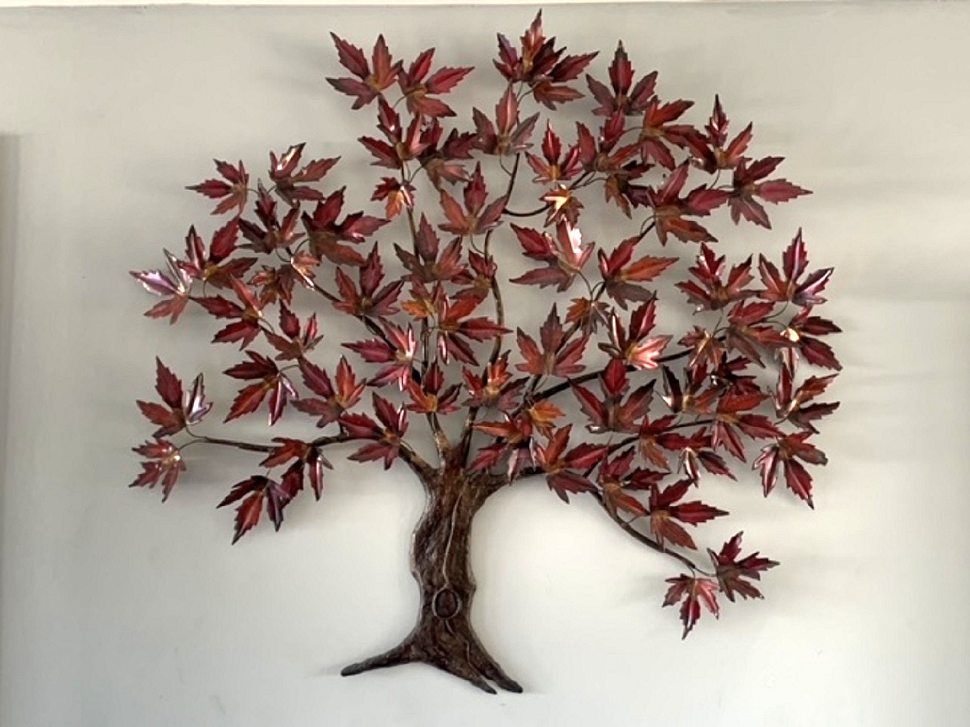 Handcrafted Copper Maple Tree Wall Sculpture - Etsy