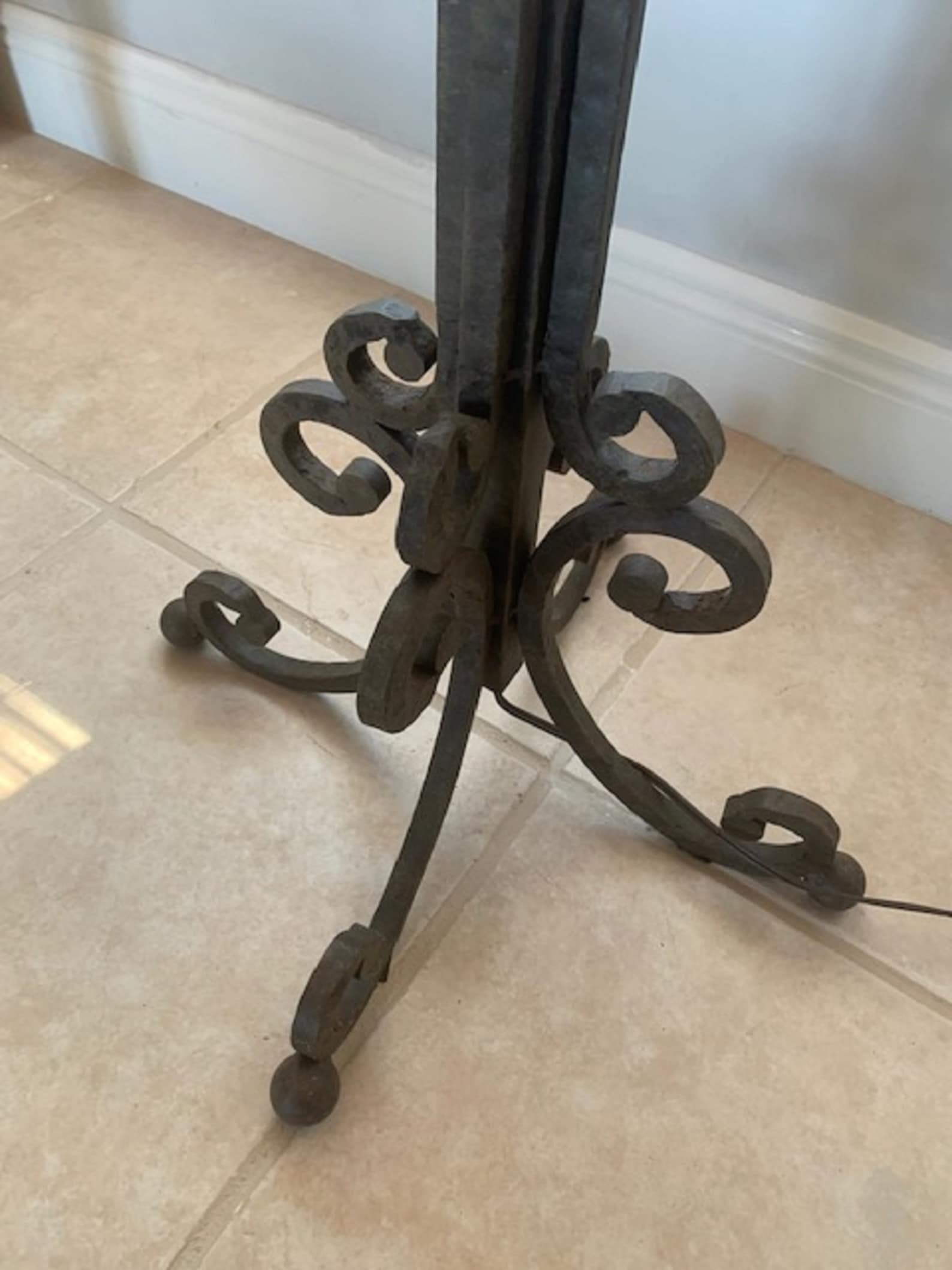 Vintage Wrought Iron Floor Lamp Home Decorwrought Iron Lamp | Etsy