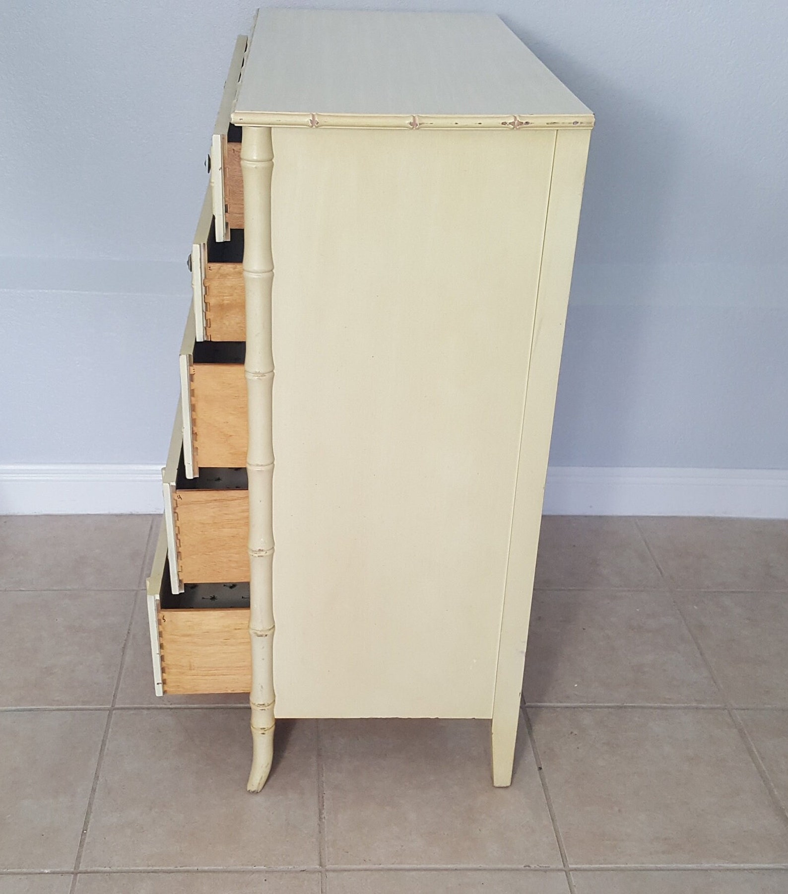 Dixie Faux Bamboo Chest of Drawers Allegro | Etsy