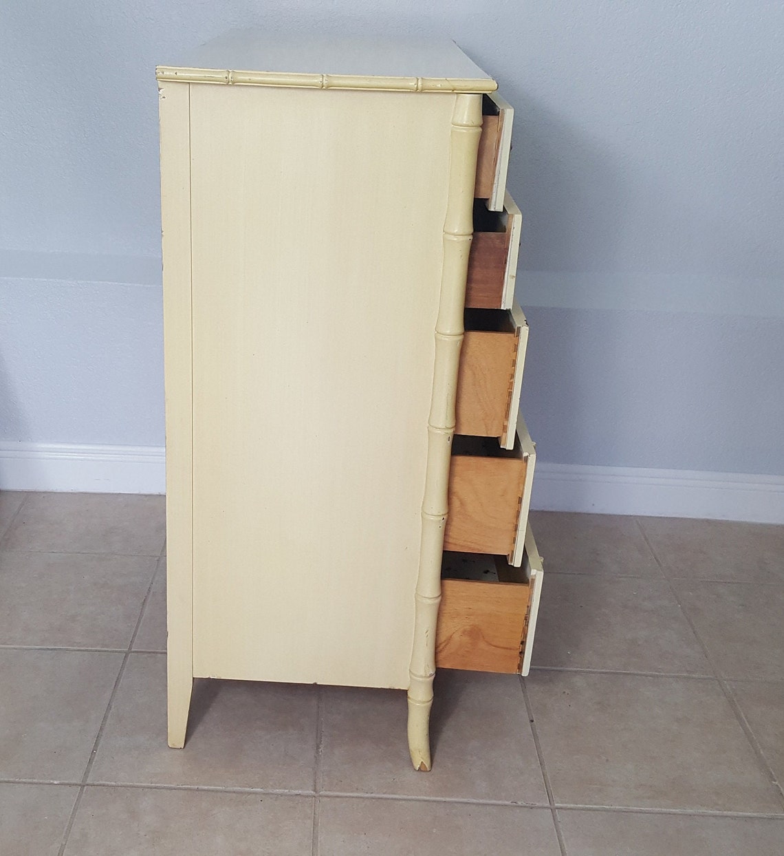 Dixie Faux Bamboo Chest of Drawers Allegro | Etsy