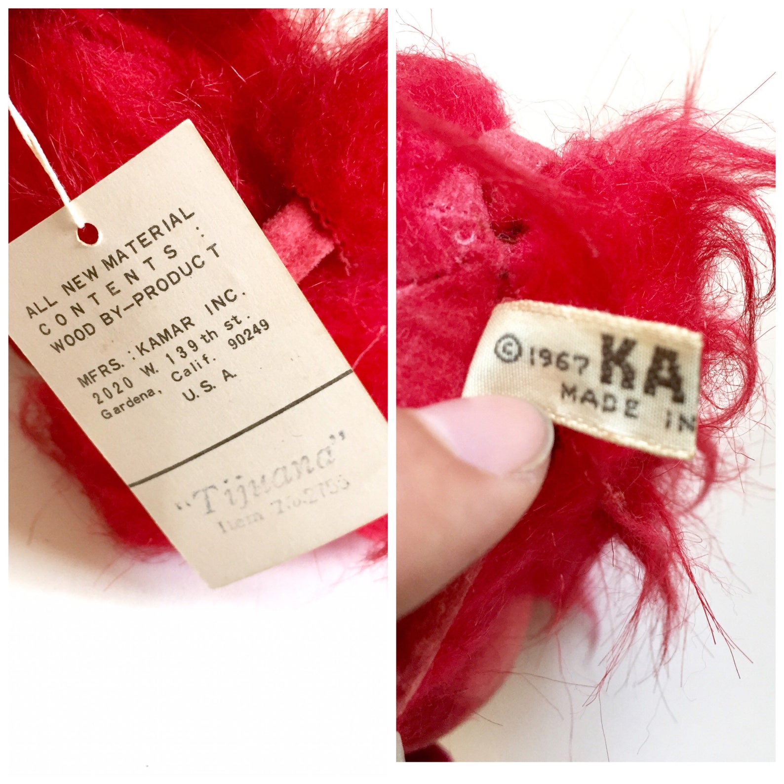 Vintage 1967 Kamar 6 Red Kitschy Tijuana Donkey Plush - Etsy