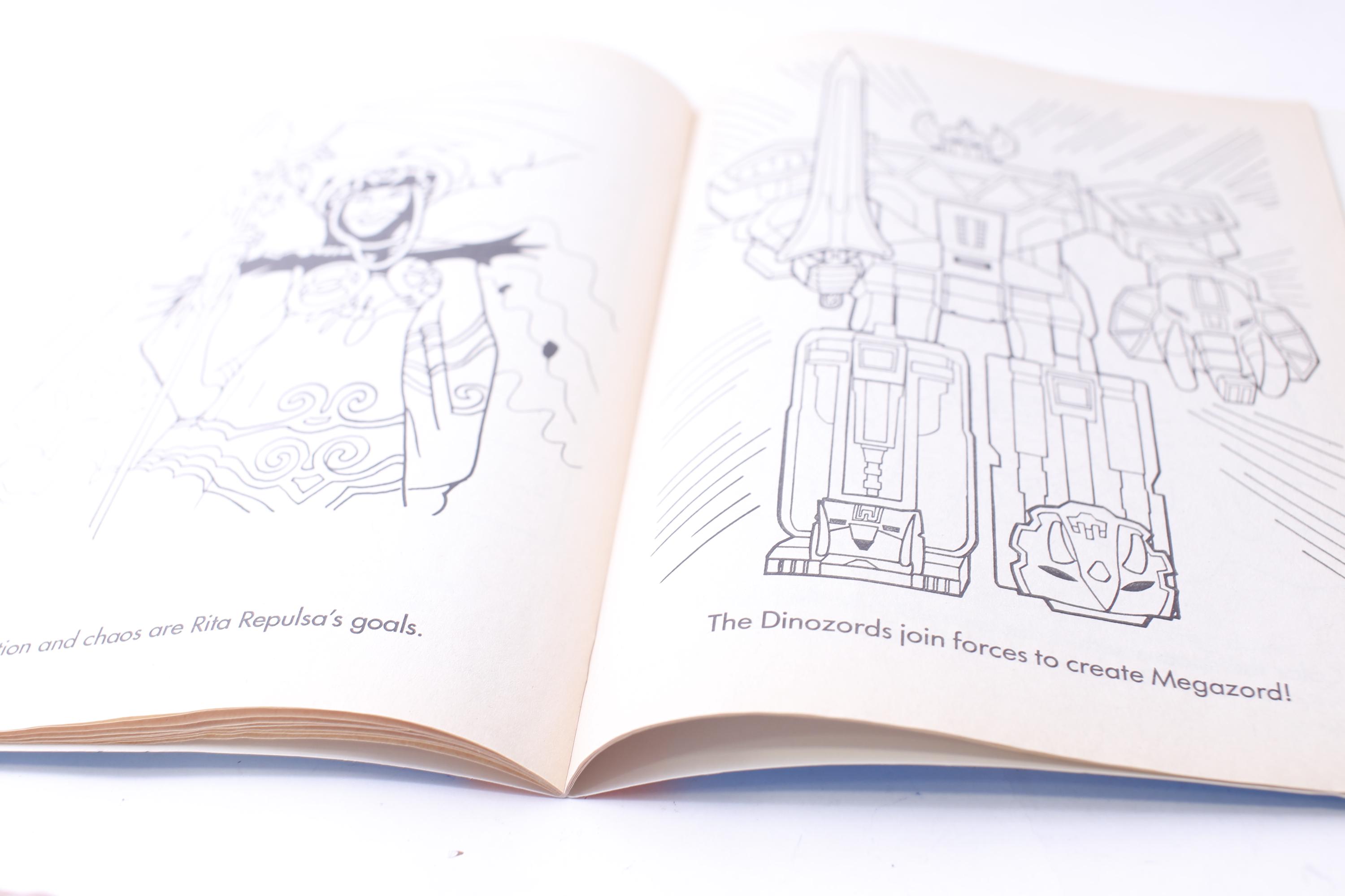 Uncolored Mighty Morphin Power Rangers, Coloring and Activity Book ...