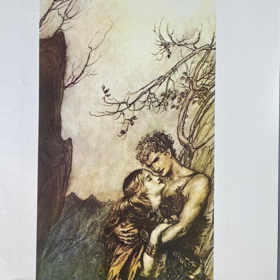 Arthur Rackham, Brunnhilde Turns to Siegfried , Print, Drawing ...