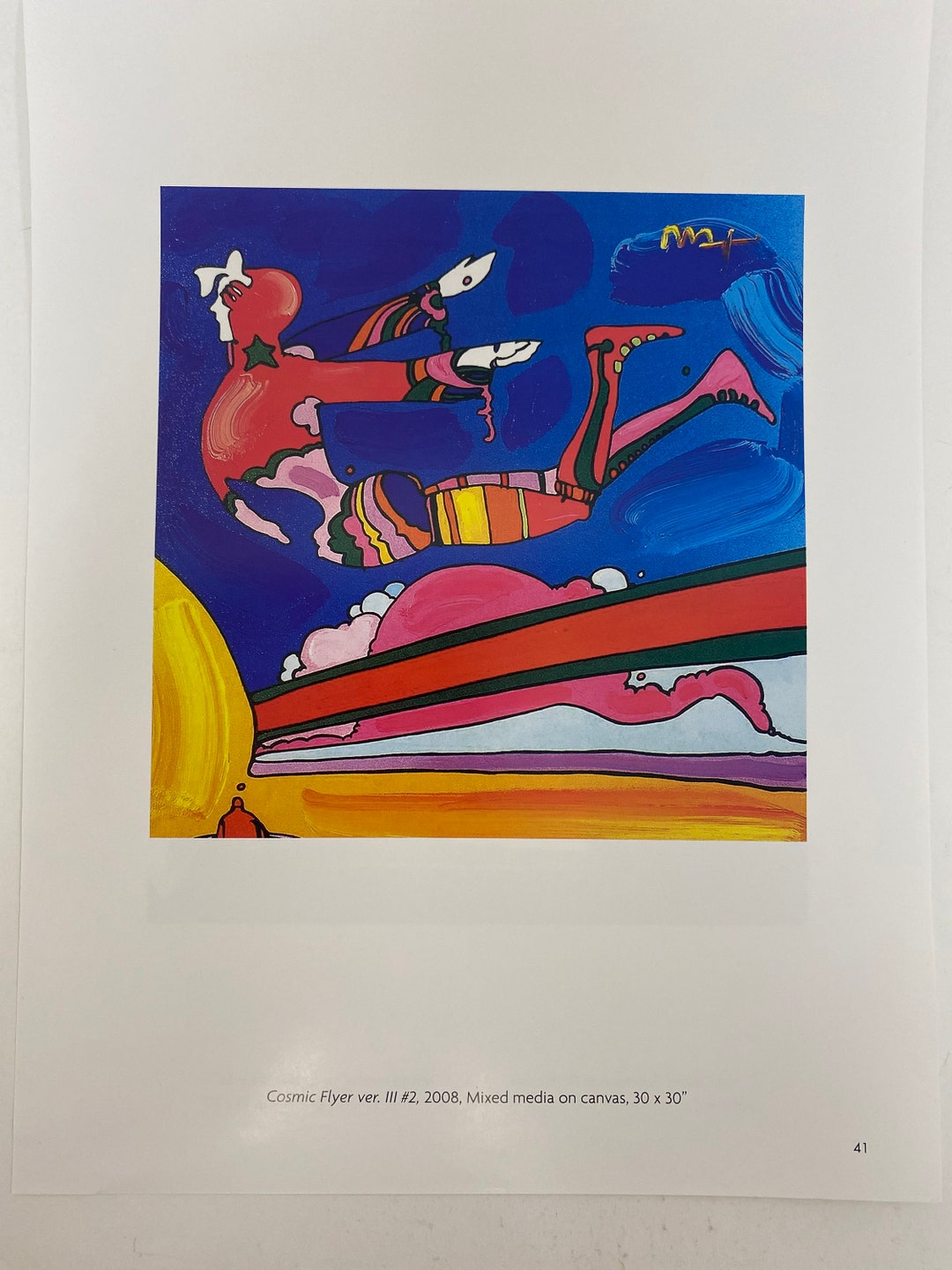 Peter Max, Cosmic Flyer, Cosmic Runner, Profile, Poster, Bookplate ...