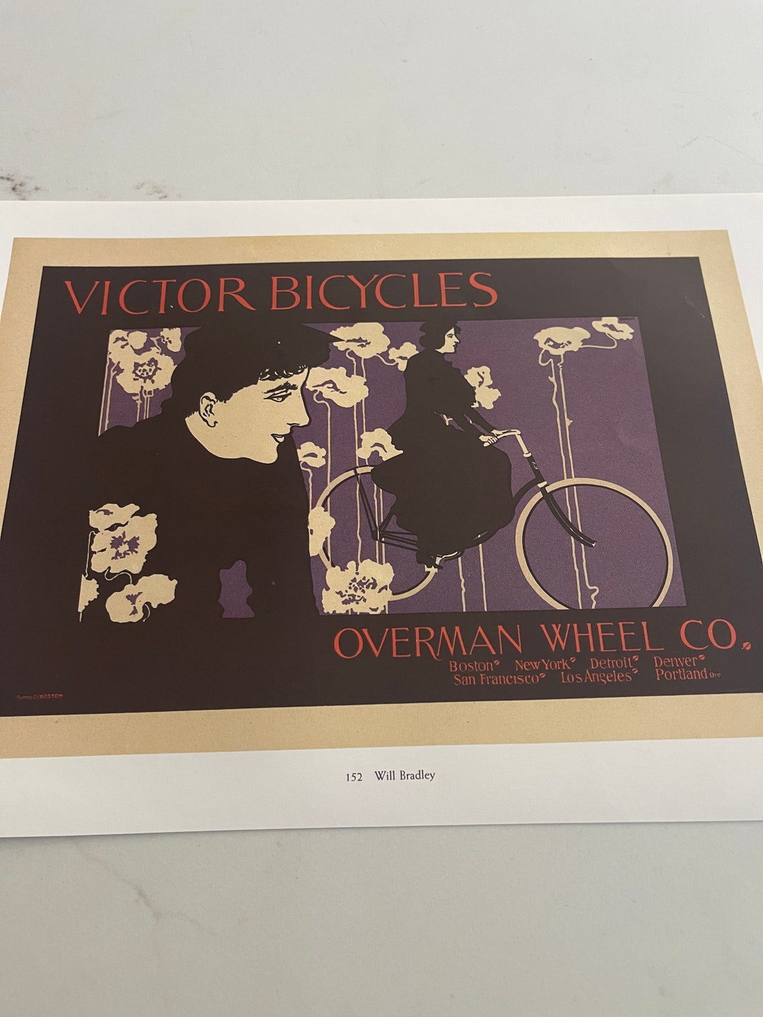 Victor Bicycles Poster Art, Bradley Artwork Featuring Bicycles, Old ...