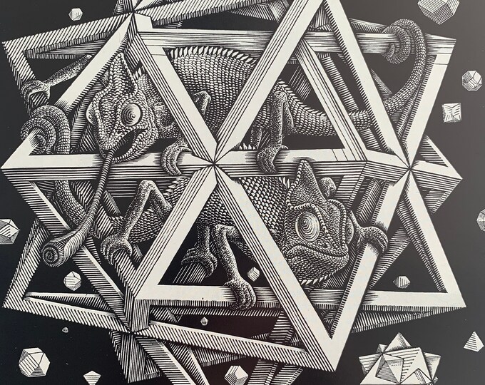 M C Escher, Stars, 1948, Catalogue No 359, Graphics, Abstract, Picture ...