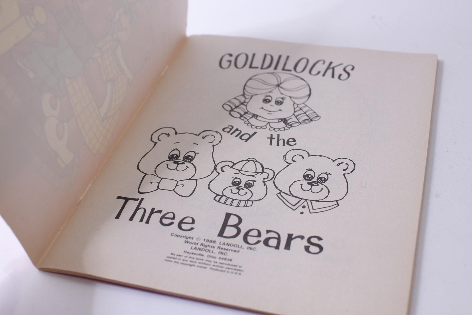 Goldilocks, and the Three Bears, Coloring and Activity, 1988, Landall ...
