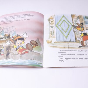 Disney, Pinocchio, 1988, Golden, Shape Book, Vintage, Picture Book ...