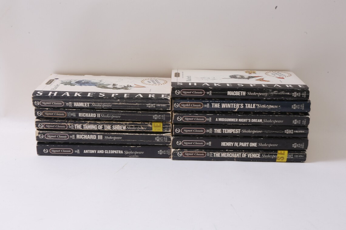 Shakespeare Book Set Signet Classic Comedies Tragedies - Etsy