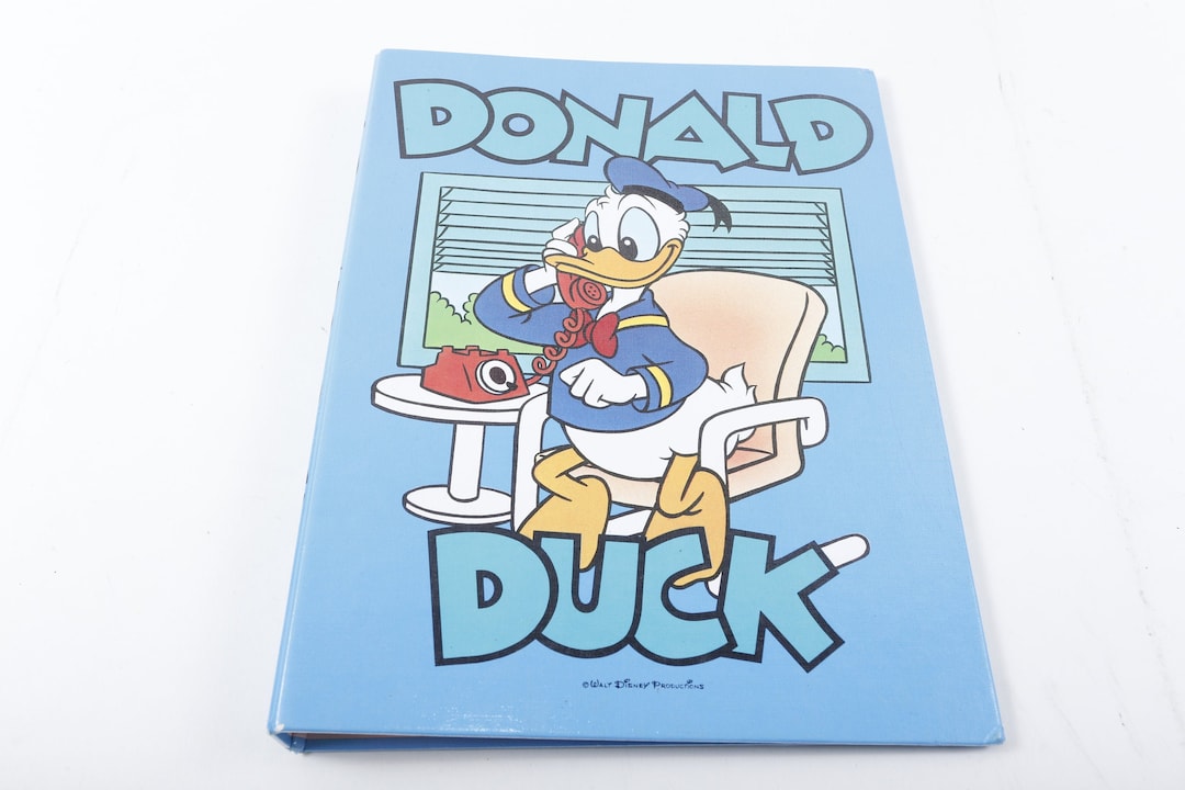 Donald Duck Folder Notebook Walt Disney Hardcover Children Vintage ~ 20 ...
