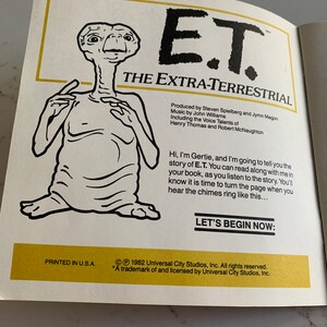 E.T. the Extra Terrestrial, as Told by Gertie, Picture Book, 1980s, No ...