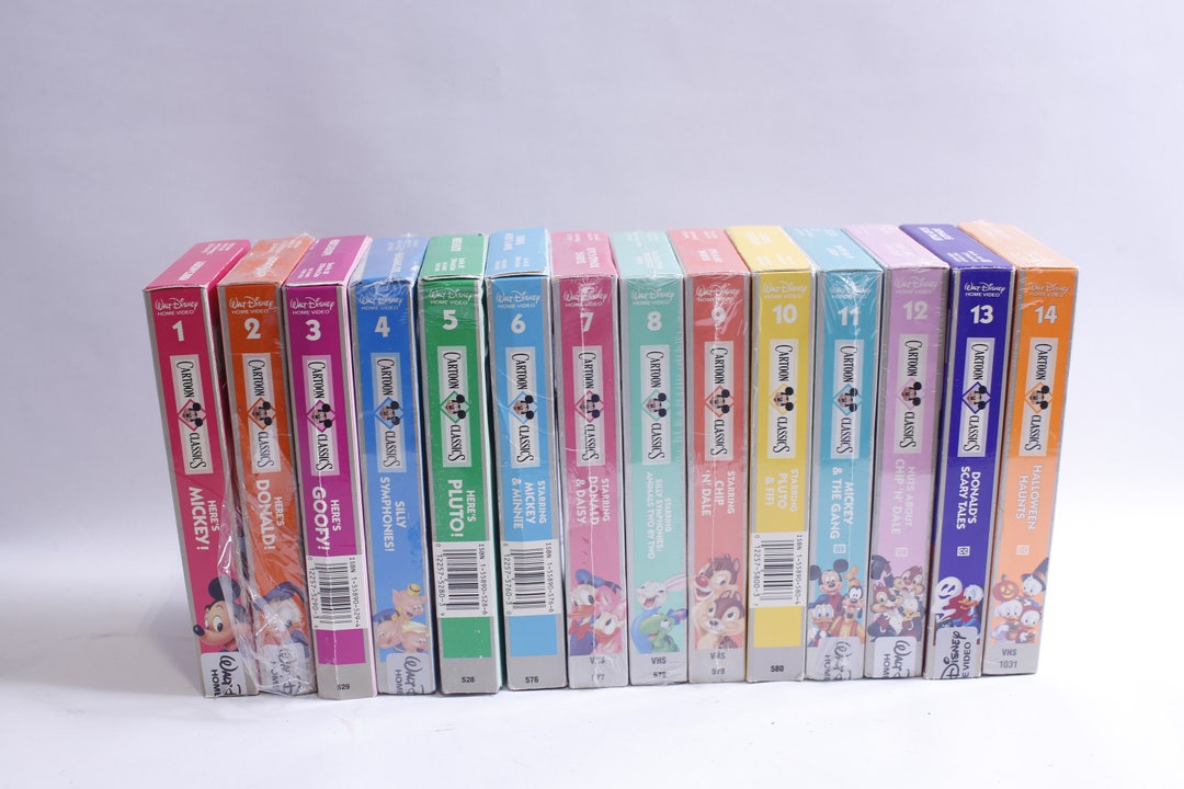 Walt Disney, Cartoon Classics, VHS, Volumes 1-14, Animation, Family Entertainment, Classic ...