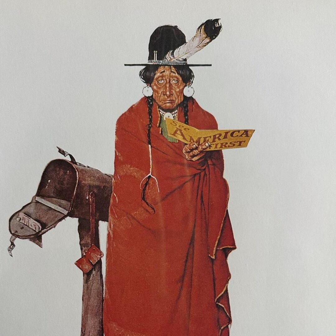 Norman Rockwell, See America First, First Flight, Post Cover, Book Page ...